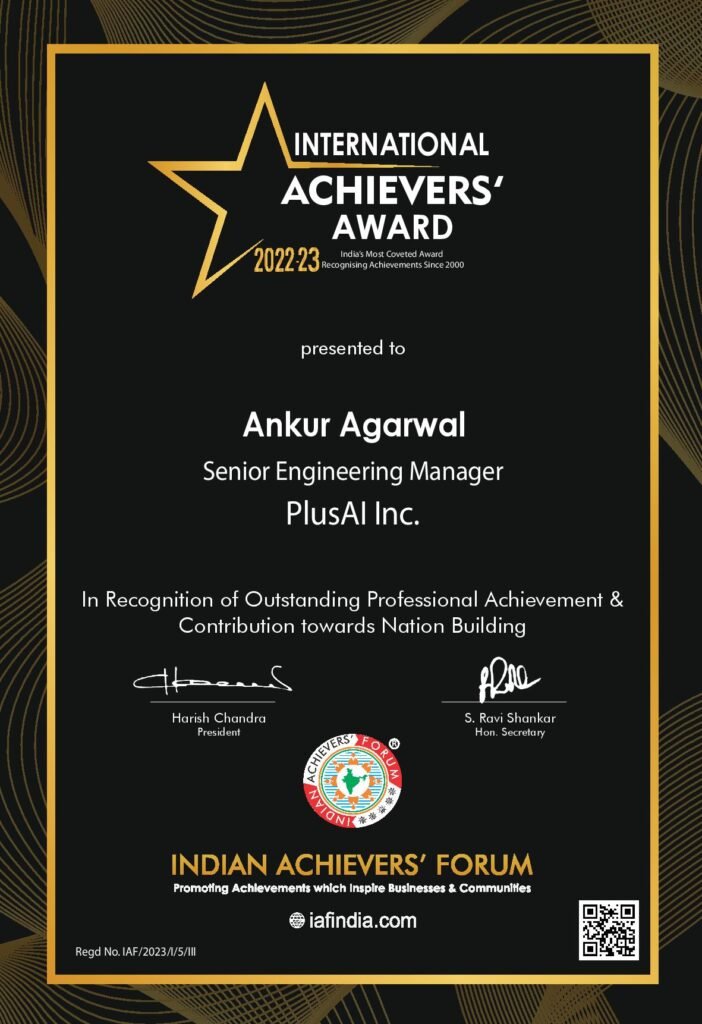 Mr Ankur Agarwal Winner Of Indian Achievers Award 2022 23