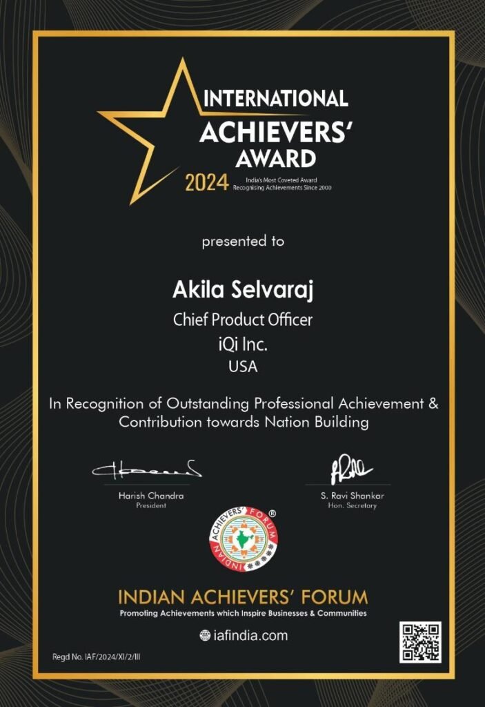 Ms. Akila Selvaraj - International Achieves | International Achievement ...