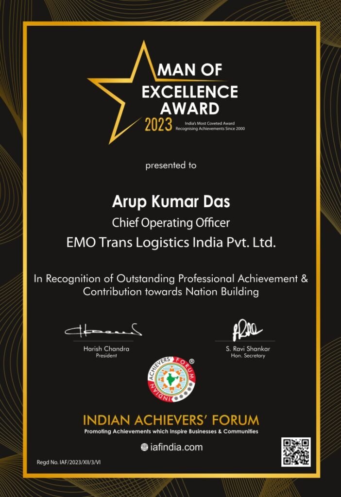 Mr. Arup Kumar Das - Winner of Indian Achievers' Award 2022-23