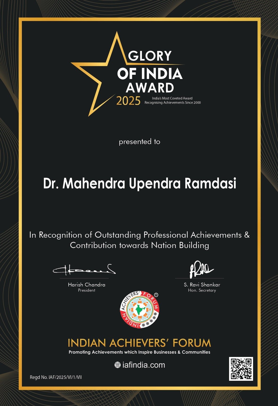 Indian Achievers Awards Winner Mahendra Ramdasi | Indian Achievers ...