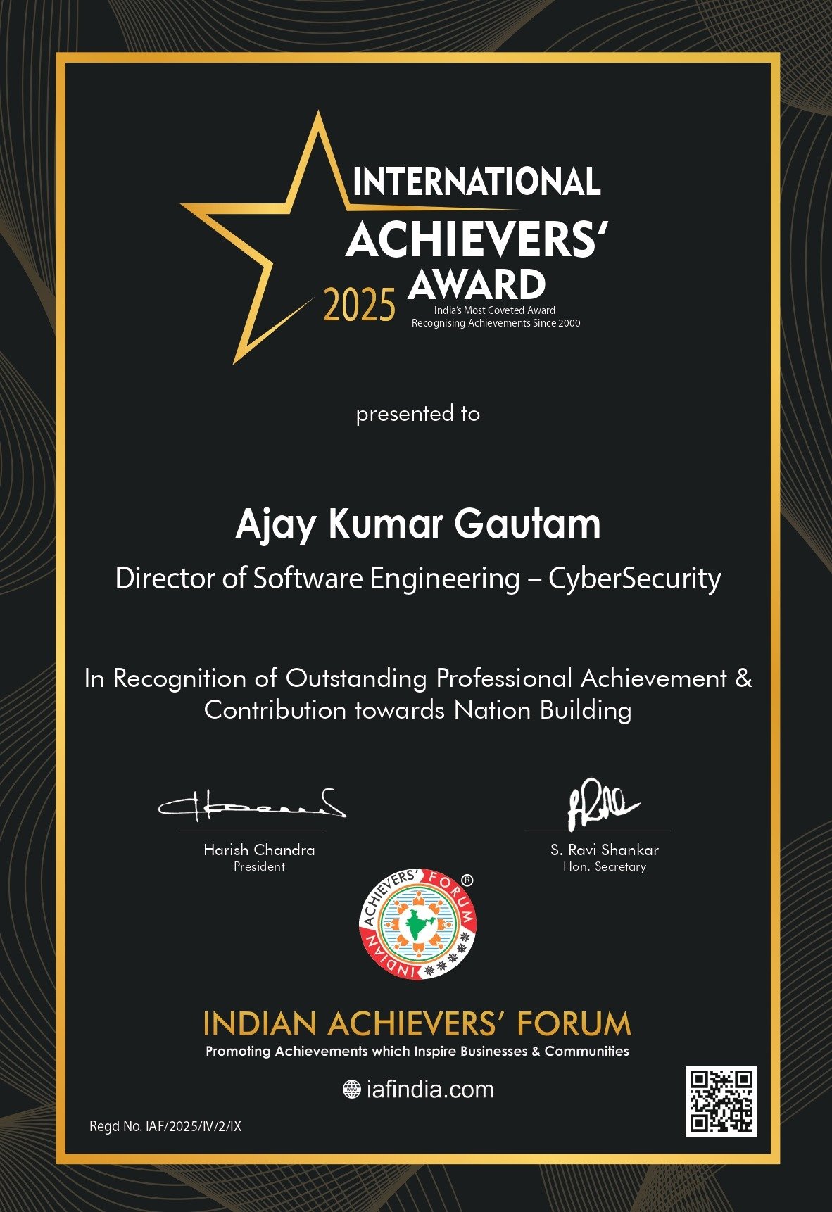IAF- Top International Achiever Awards India | Prestigious achievers ...